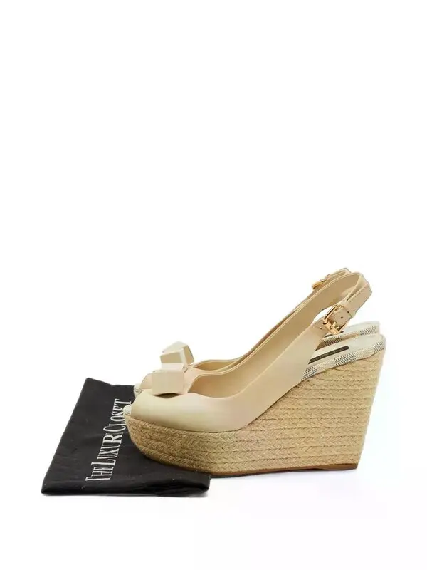 LOUIS VUITTON Gossip Cube Espadrille Wedge Sandals