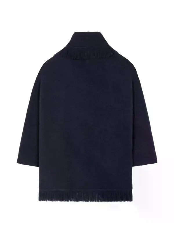 Alanui Shawl Lapel Fringe Cardigan - Blue