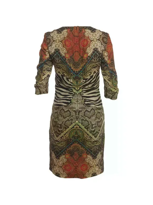 Etro Mixed-print Ruched Mini Dress