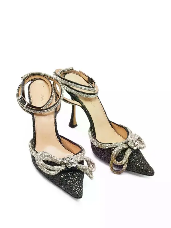 Mach & Mach Double Bow Crystal-embellished Pumps