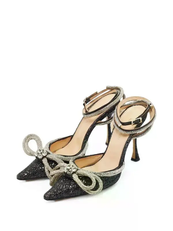 Mach & Mach Double Bow Crystal-embellished Pumps