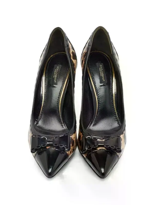 Dolce & Gabbana Leopard-print Bow-detail Pumps