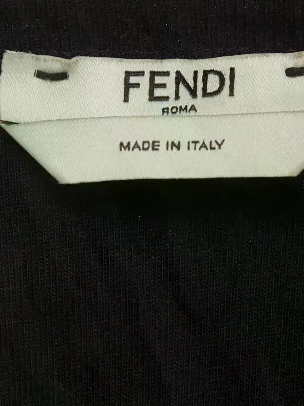 Fendi Logo-appliqué Ff-trim T-shirt
