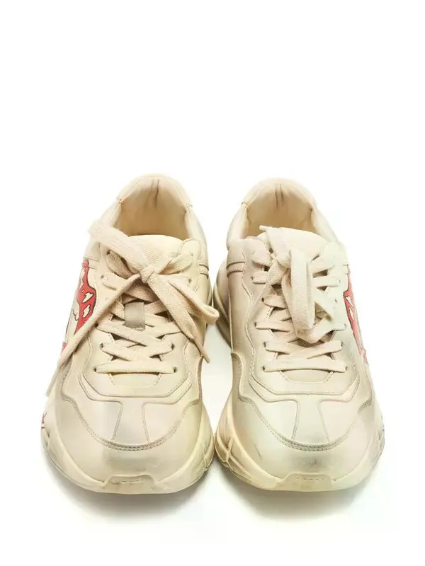Gucci Rhyton Lace-up Graphic Print Sneakers - Neutrals