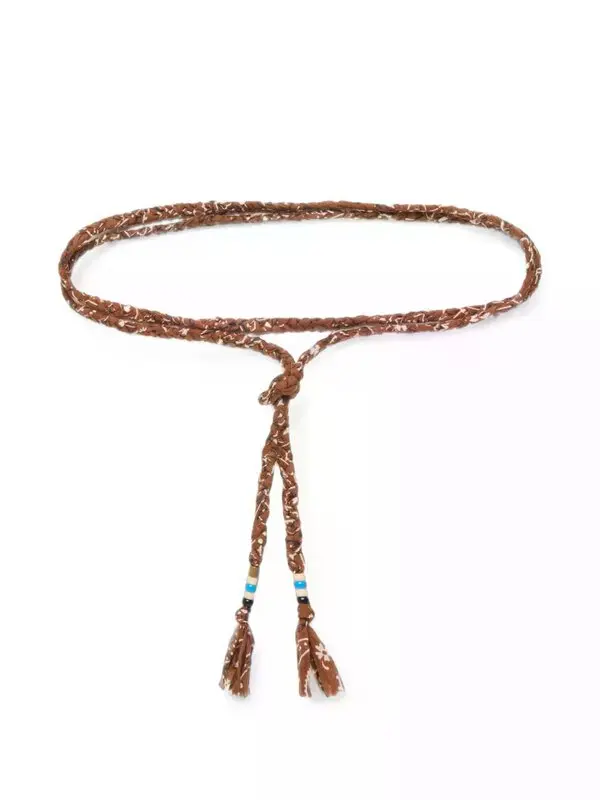 Alanui Braided Bandana-print Belt
