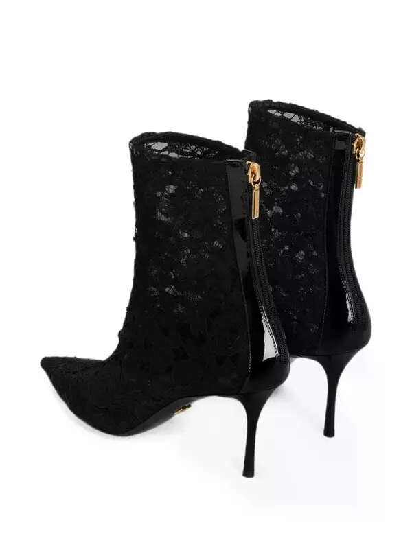 Dolce & Gabbana Ankle Boots In Lace