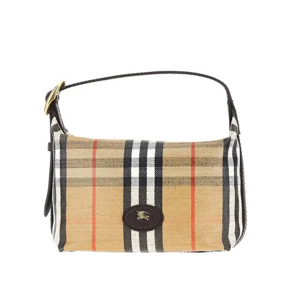 Burberry Check Canvas 'highlands' Shoulder Bag - Brown