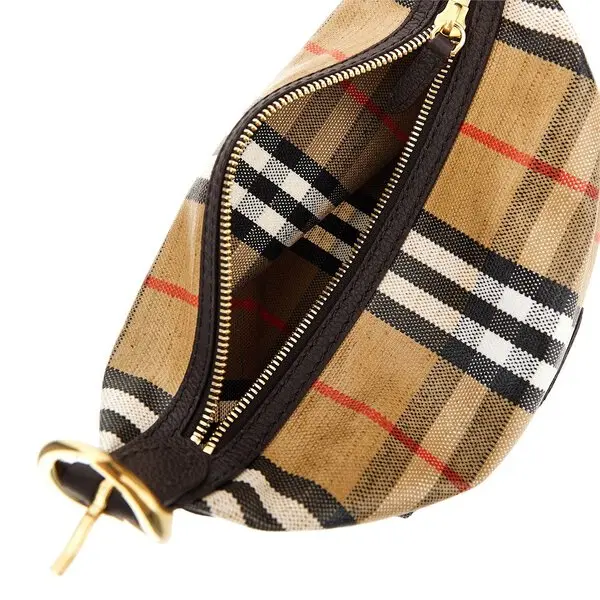 Burberry Check Canvas 'highlands' Shoulder Bag - Brown