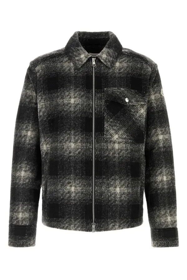 Moncler Embroidered Flannel Shirt