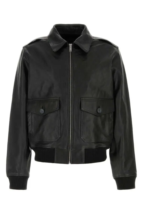 A.p.c. Leather Bomber Jacket