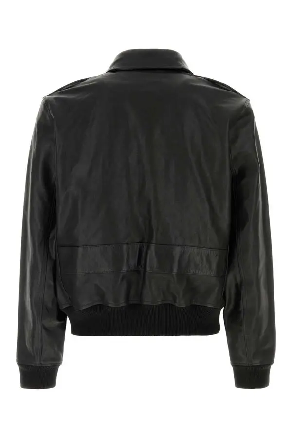 A.p.c. Leather Bomber Jacket