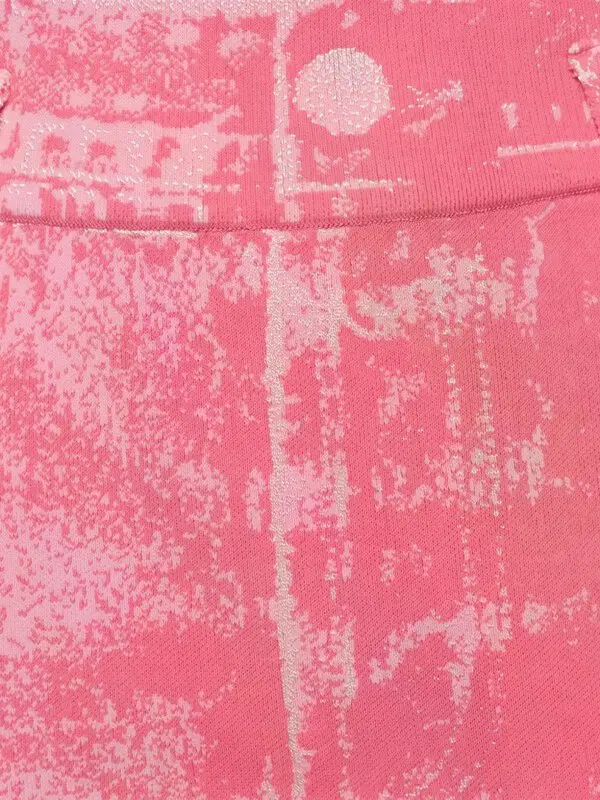 Ph5 Lily Denim-print Knit Top And Midi Skirt Set - Pink