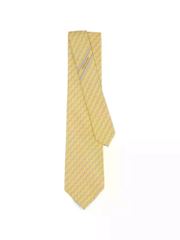 FERRAGAMO Gancini Owl-print Tie
