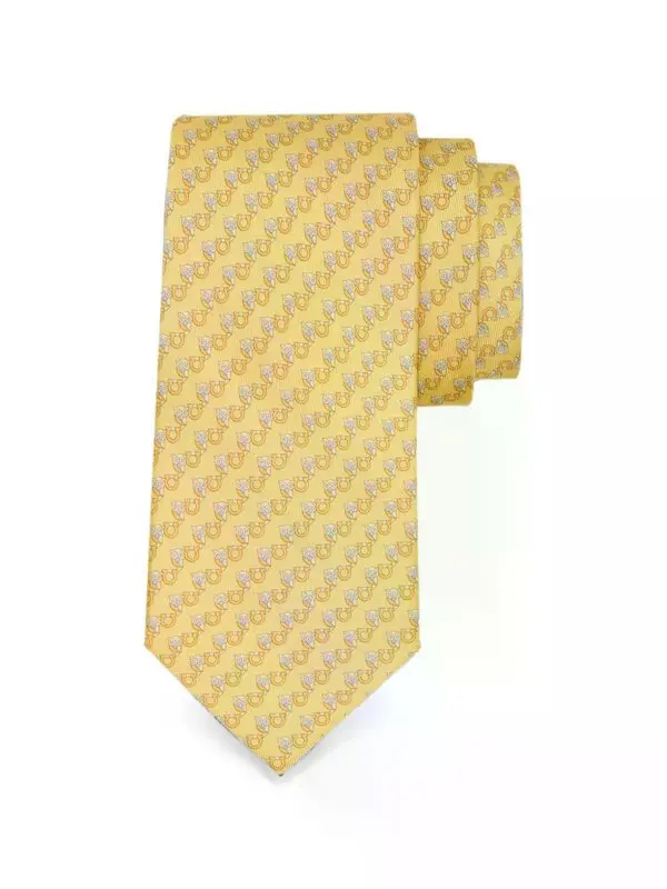FERRAGAMO Gancini Owl-print Tie