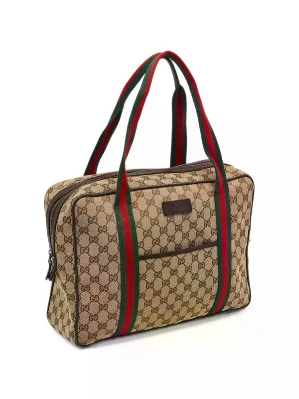 Gucci Sherry Line Gg Monogram Briefcase - Neutrals
