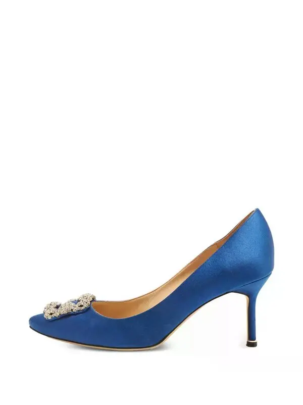 Manolo Blahnik Hangisi Buckle Pumps - Blue