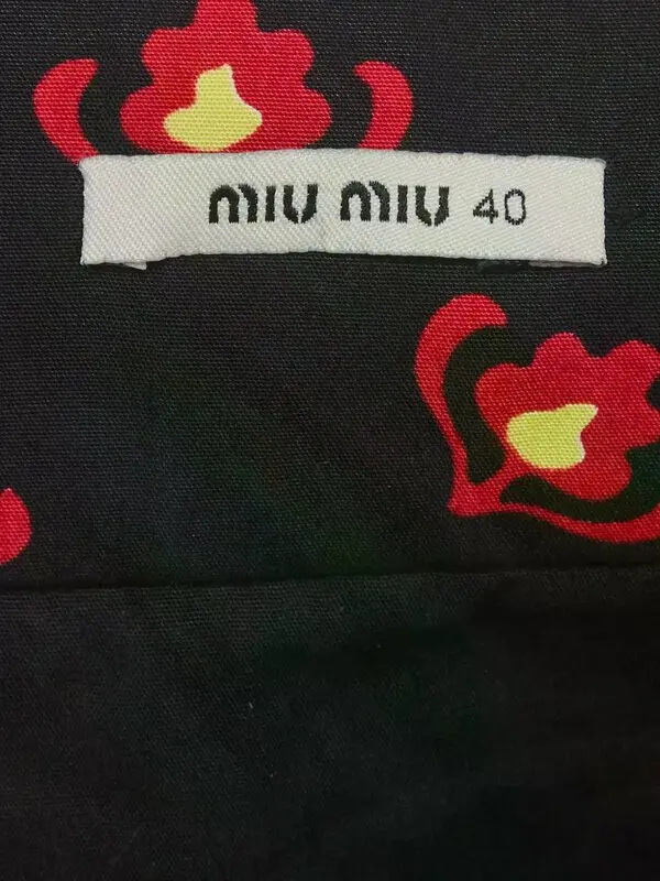 Miu Miu Floral-print Flared Mini Skirt