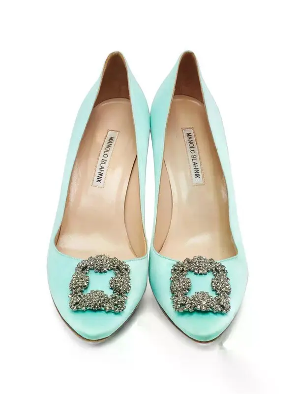 Manolo Blahnik Hangisi Crystal-embellished Pumps