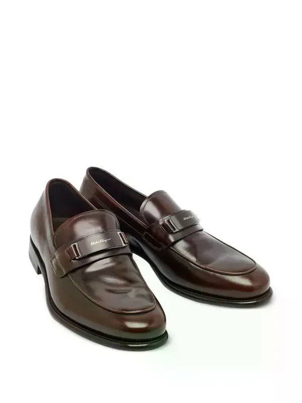 FERRAGAMO Logo-plaque Penny Loafers