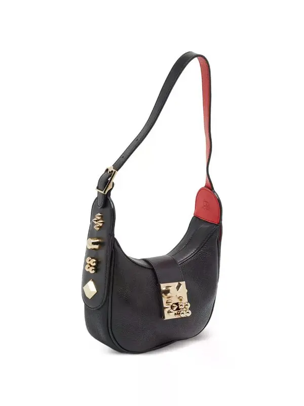 CHRISTIAN LOUBOUTIN Carasky Studded Shoulder Bag - Black
