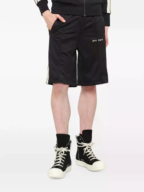Palm Angels Classic Logo Track Shorts In /off White