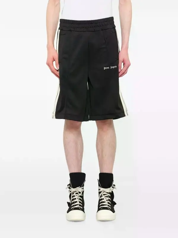 Palm Angels Classic Logo Track Shorts In /off White