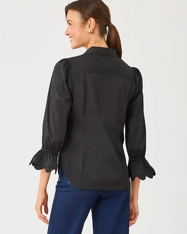 Lilly Pulitzer® The Ricrac 3/4 Sleeve Lilly Shirt - Noir