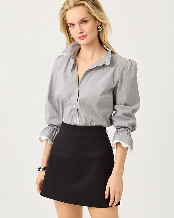 Lilly Pulitzer® The Ricrac 3/4 Sleeve Lilly Shirt - Noir