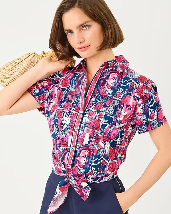 Lilly Pulitzer® Blakey Button Down Tie Shirt - Navy