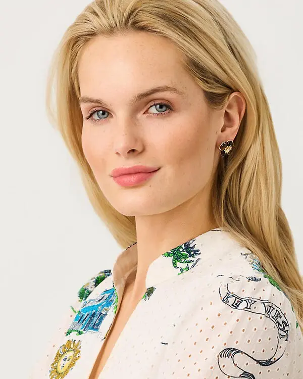 Lilly Pulitzer® Camouflage Catwalk Earrings - Coco Beach