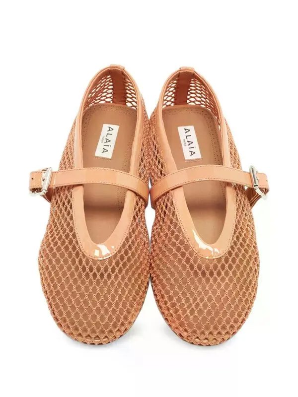 Alaïa Buckle-fastening Ballet Flats - Neutrals