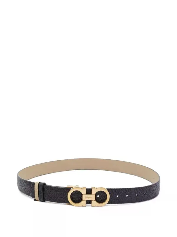 FERRAGAMO Gancini Reversible Belt - Black