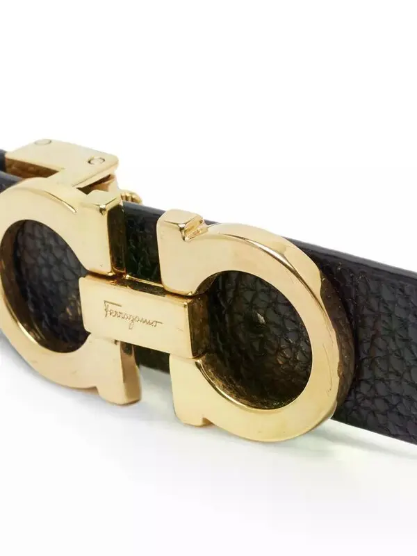 FERRAGAMO Gancini Reversible Belt - Black
