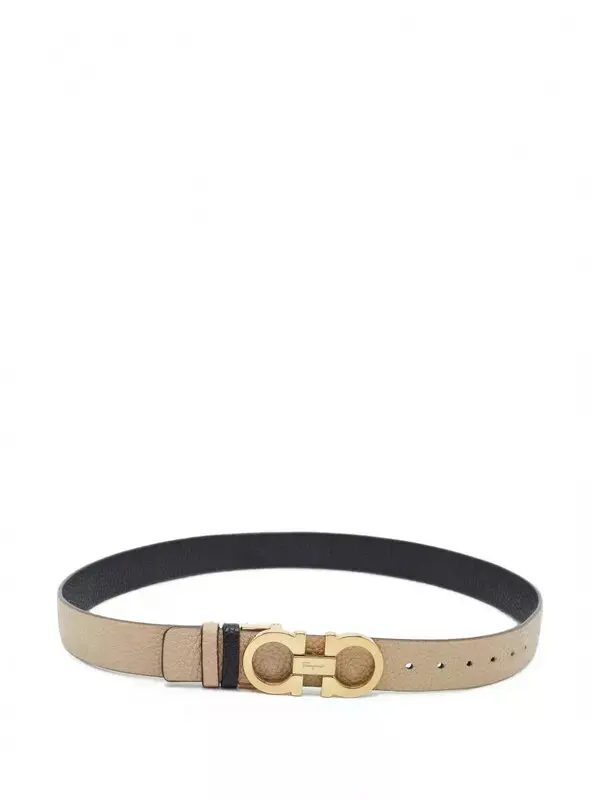 FERRAGAMO Gancini Reversible Belt - Black