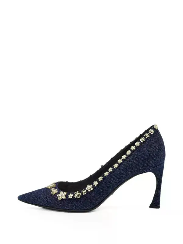 Dior Embellished-garland Pointed-toe Pumps