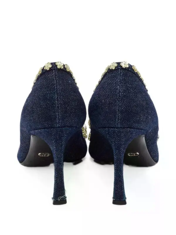Dior Embellished-garland Pointed-toe Pumps