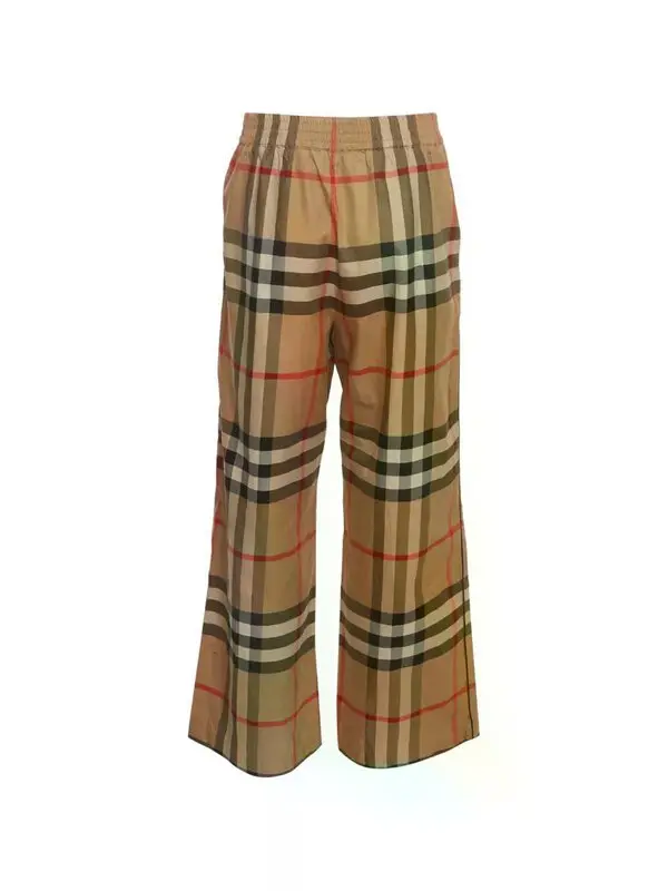 Burberry Check Wide-leg Trousers
