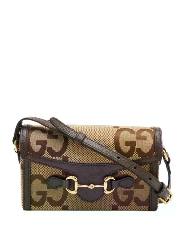 Gucci Horsebit 1955 Jumbo Gg Cross Body Bag - Neutrals