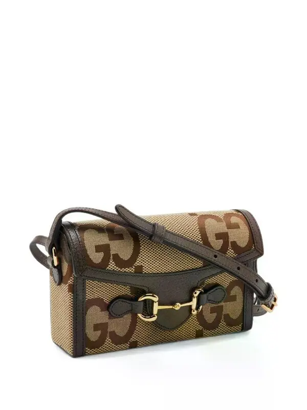 Gucci Horsebit 1955 Jumbo Gg Cross Body Bag - Neutrals