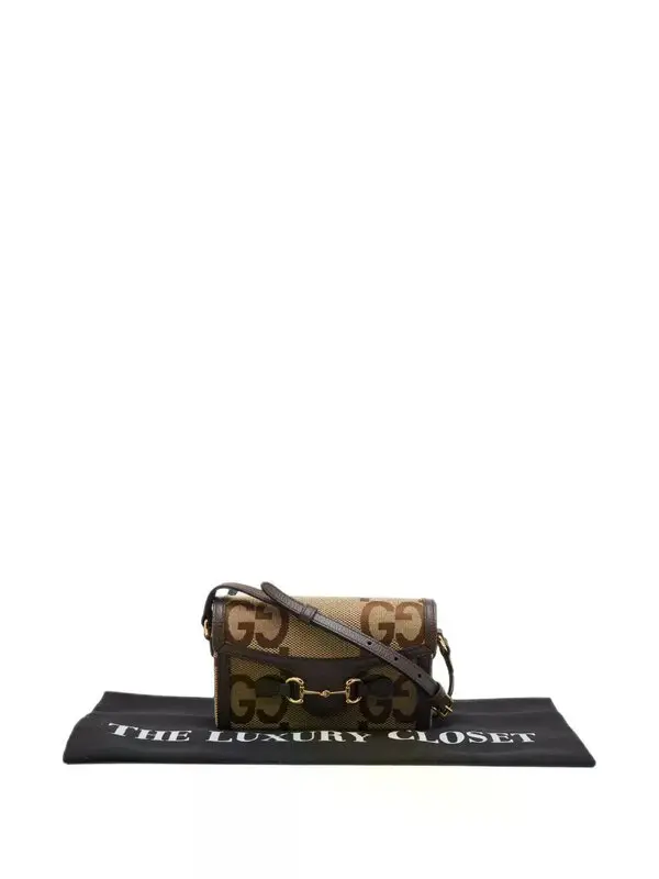 Gucci Horsebit 1955 Jumbo Gg Cross Body Bag - Neutrals