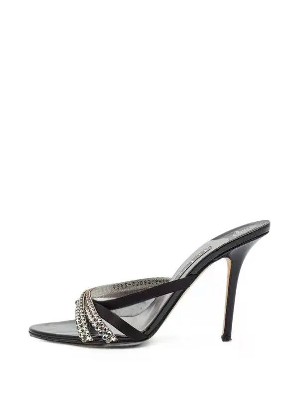 GINA Crystal-embellished Satin Sandals