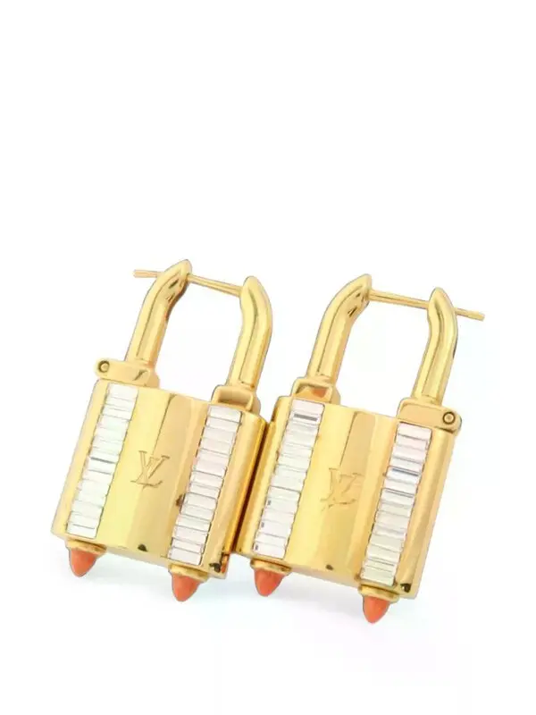 LOUIS VUITTON Lock Me Padlock-shape Earrings