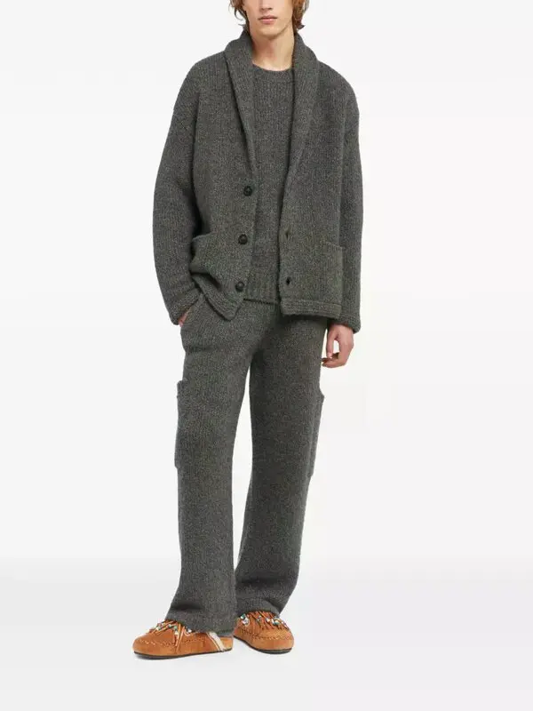 Alanui Ribbed Knit Cargo Pocket Trousers