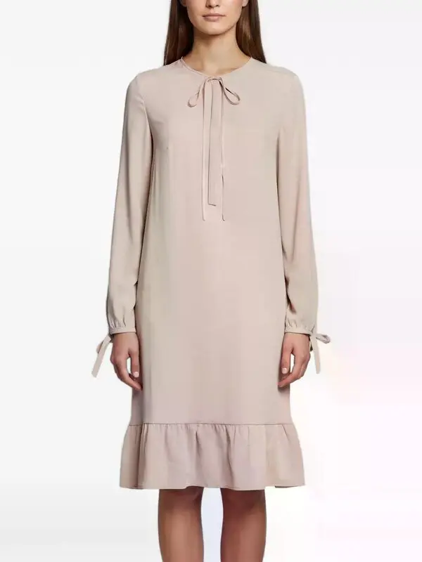 Valentino Garavani Crepe Tie-neck Midi Dress - Pink