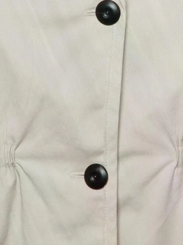 Miu Miu Beige Cotton Button-front Short Sleeve Jacket