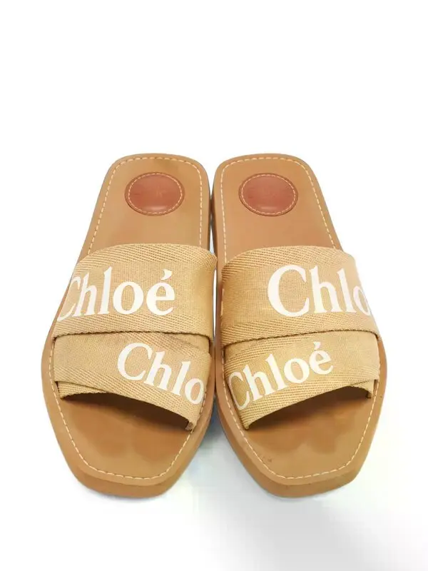 Chloé Woody Open-toe Sandals - Neutrals