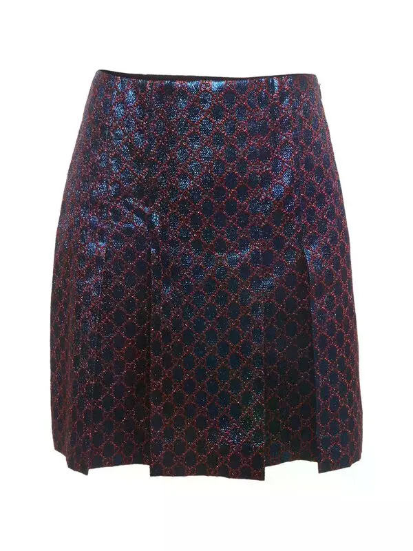 Gucci Guccissima Pleated Mini Skirt - Blue