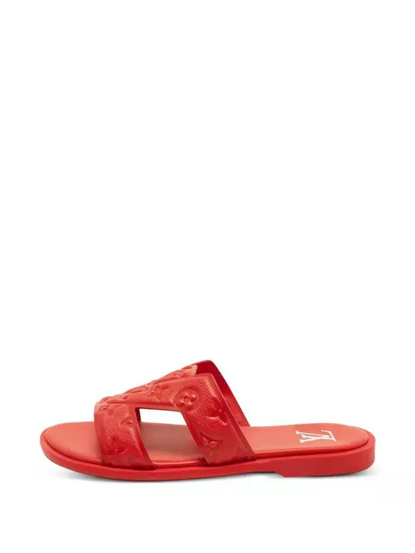 LOUIS VUITTON Oasis Monogram Empreinte Sandals - Red