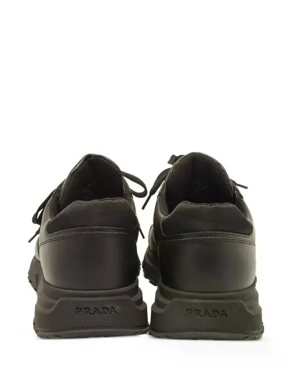 Prada Geometric Paneled Lace-up Sneakers