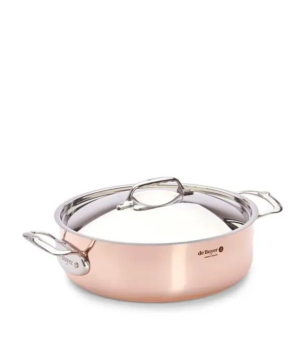 DE BUYER Copper Prima Matera Sauté Pan And Lid